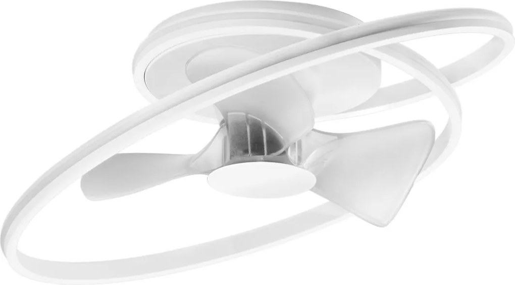 FAN LED-AUSTER-COLOR Stropní ventilátorové LED svítidlo VENTILATORE, 65 W, RGB + CCT, 7650 lm, bílá, pr. 77 x 24 cm - FANEUROPE
