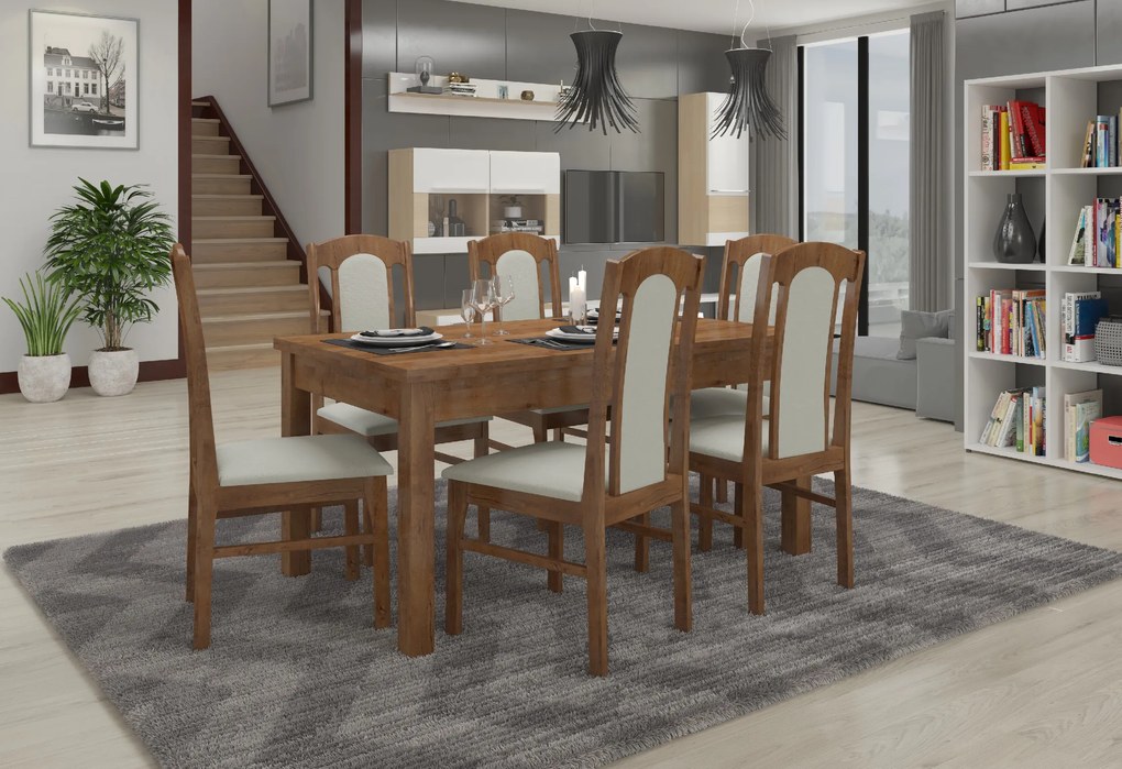 ADRK Furniture Sada stolu s židlemi RODOS 53 SE-ROD-53-L-B100