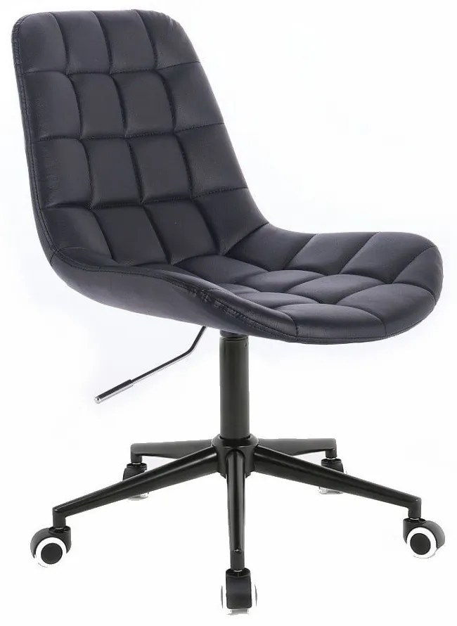 LuxuryForm DESIGN Otočná židle PARIS na černé podstavě s kolečky - černá