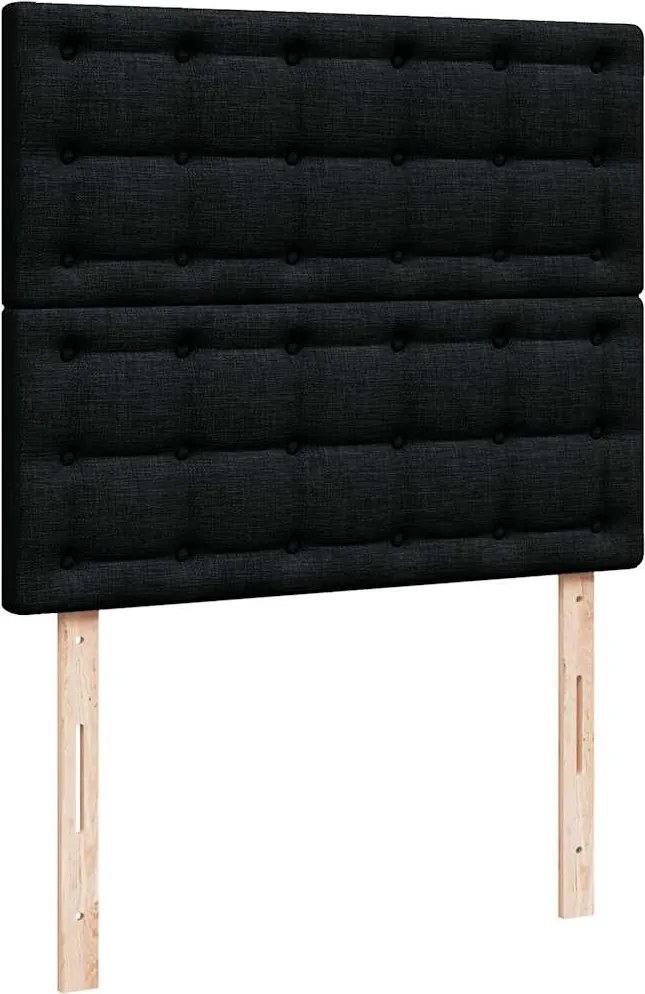 Box spring postel s matrací černá 120x200 cm textil 3292039