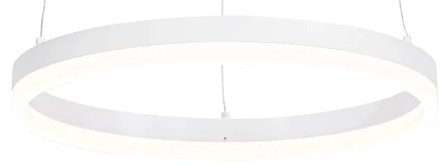 Designové závěsné svítidlo bílé 40 cm včetně LED 3 stupňové stmívatelné - Anello