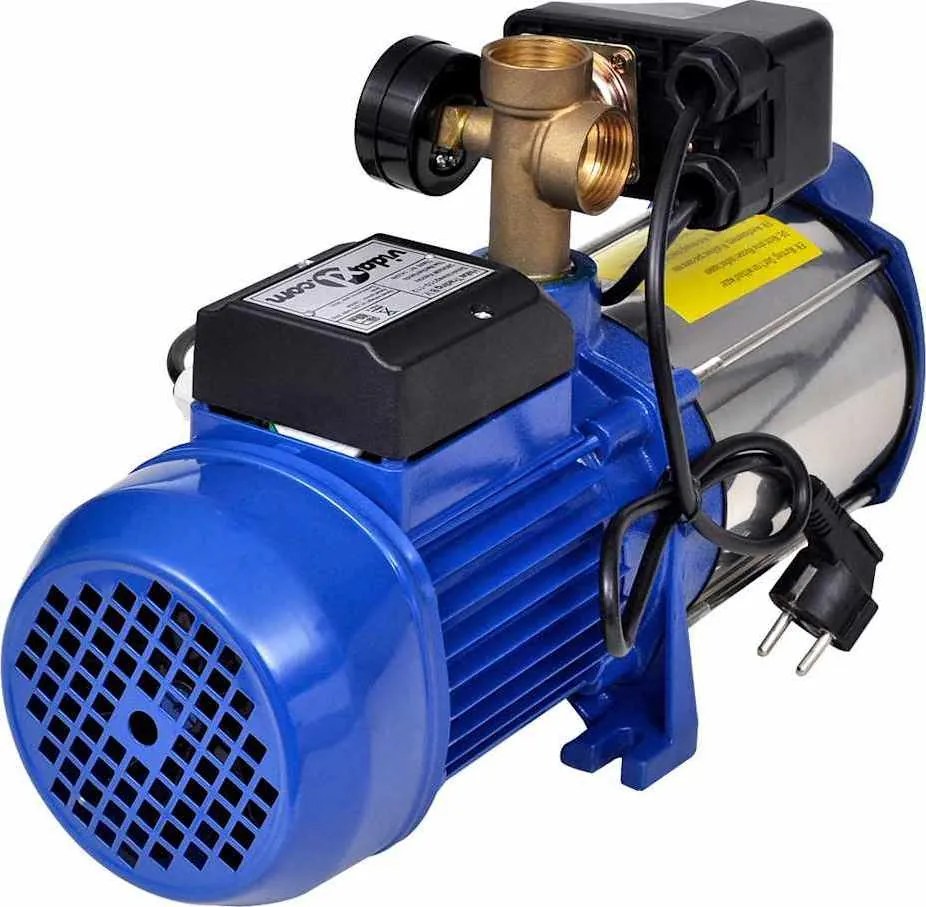 vidaXL Proudové čerpadlo s manometrem 1 300 W 5 100 l/h modré [141599]