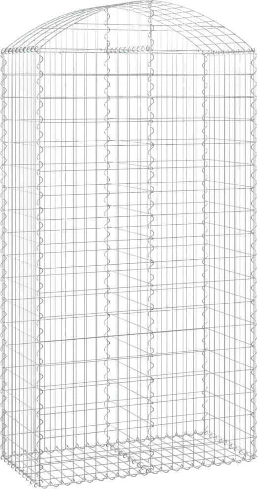 Klenutý gabionový koš 100 x 50 x 180/200 cm pozinkované železo 153439