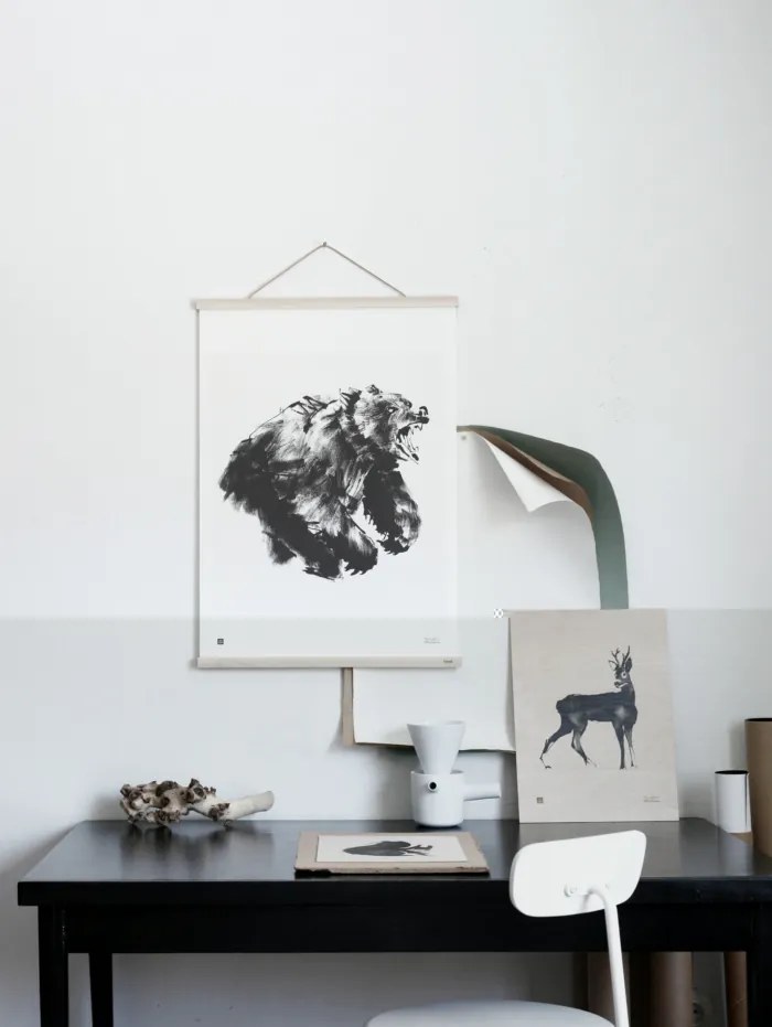 Teemu Järvi Plakát s motivem medvěda Roaring bear 50x70