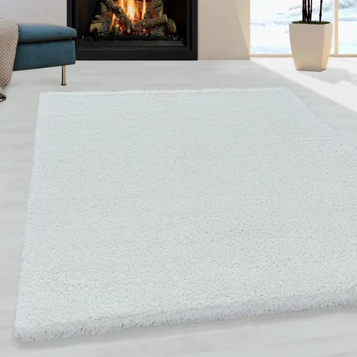 Vopi | Kusový koberec Fluffy shaggy 3500 white - 140 x 200 cm