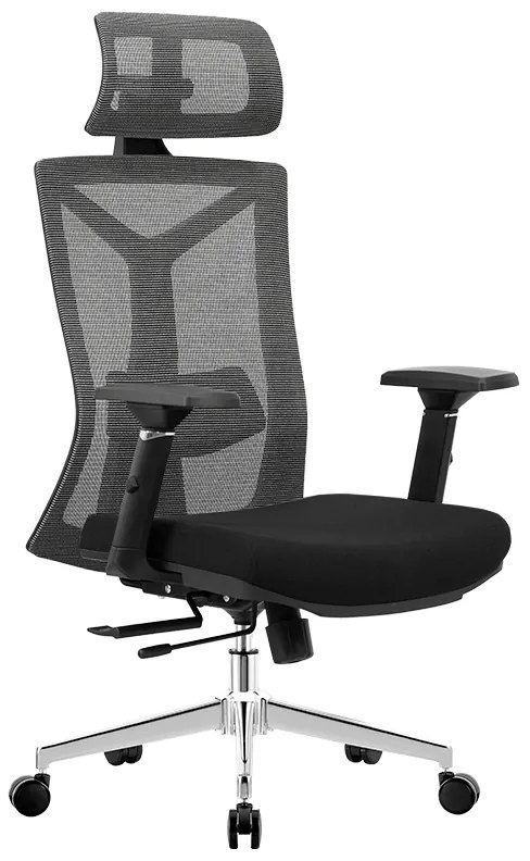 Kancelářská ergonomická židle Neoseat MARCO — látka, černá, nosnost 150 kg