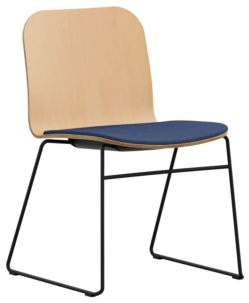 RIM - Židle LAMBDA WOOD LA 4012.070 s čalouněným sedákem