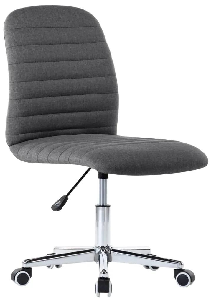 283590 vidaXL Otočná kancelářská židle tmavě šedá textil