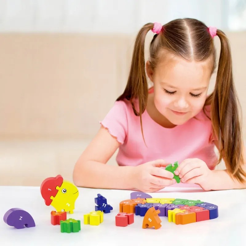 Viga Dřevěné 3D puzzle montessori - Želva