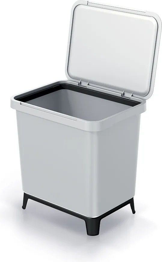 Odpadkový koš SYSTEMO 29 L světle šedý