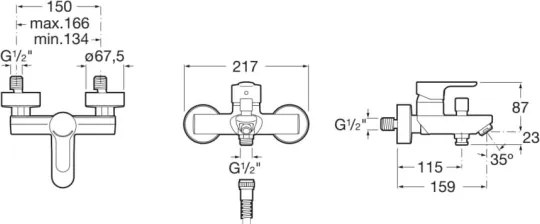 Roca A5A0209C00 - Vanová baterie L20 lesklý chrom