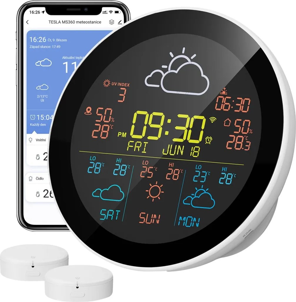 TESLA Device MS360se - chytrá WiFi meteostanice s externím senzorem