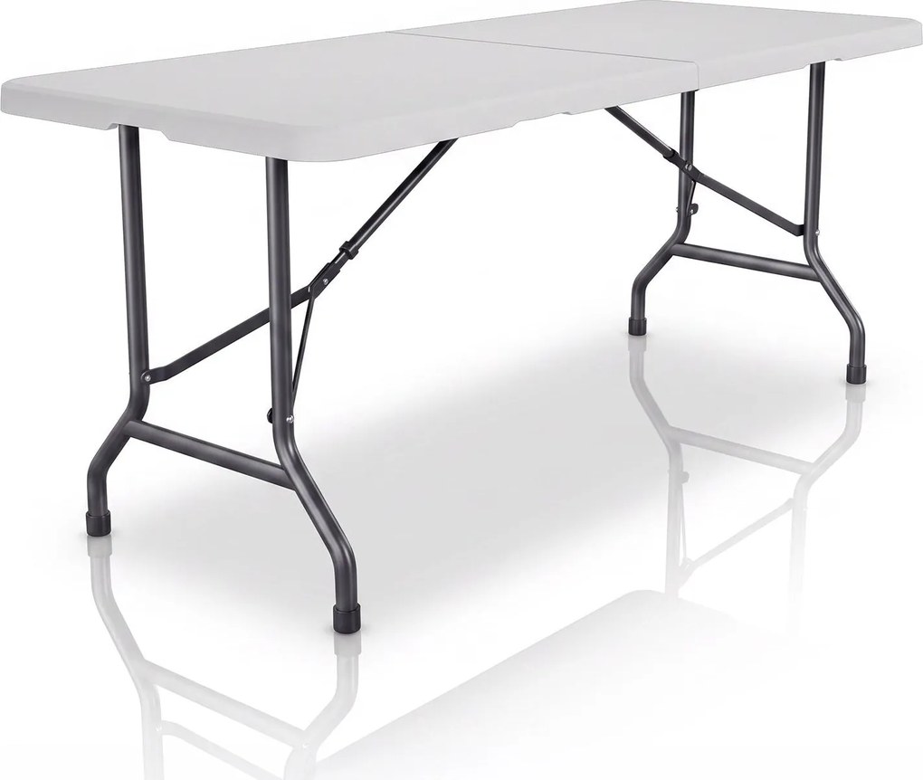 Juskys Skládací zahradní stůl Easyfold 180 × 74 cm Barva: černá
