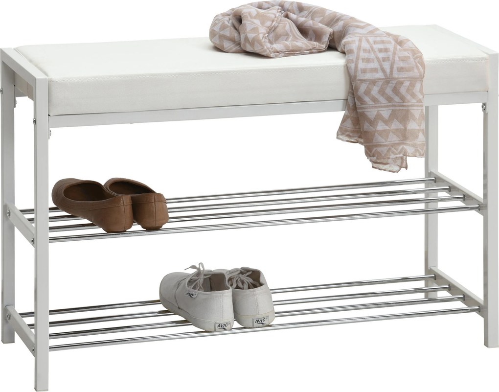 XXXLutz REGÁL NA BOTY, bílá, 80/52/30 cm Carryhome - Regály na boty - 002540003901