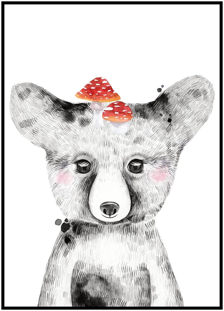Plakát Medvídek Rozměr plakátu: A4 (21 x 29,7 cm), Varianta medvídka: Medvídek se šátkem