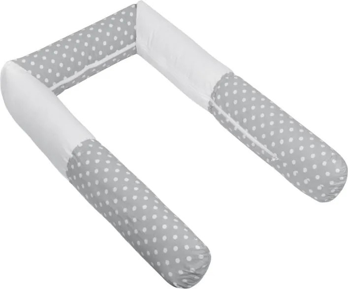 Bellatex Mantinel do dětské postýlky - VÁLEC Šedá,Bílá 12x240 cm, (průměr)