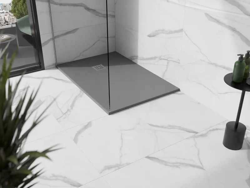 Mexen Stone+ obdélníkový kompozitní sprchový kout 80 x 70 cm, šedý-beton - 44617080