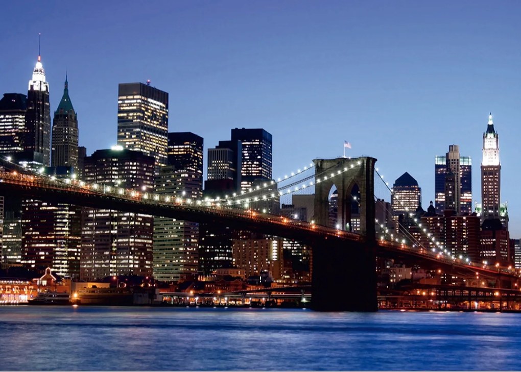 Fototapeta na míru Brooklynský Most Při Západu Slunce | Vliesová fototapeta na zed' | DFTNS2472