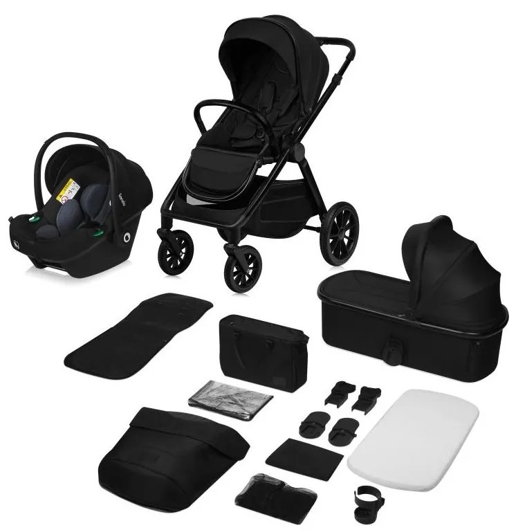 | Lionelo - Kombinovaný kočárek 3v1 LAYLA Black Onyx | 5903771709620