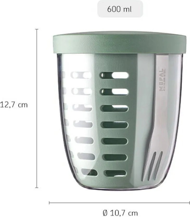Svačinový box s vidličkou Ellipse – Mepal