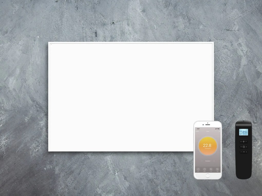 Nástěnný infrapanel BASIC 580W | Výhřevnost 10.5 m2 | 90x60 cm | WiFi termostat