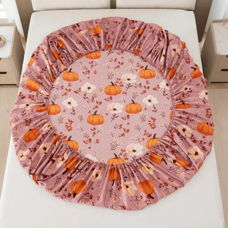 Prostěradlo z mikrovlákna PUMPKINS ROSAVIE starorůžové 90x200 cm