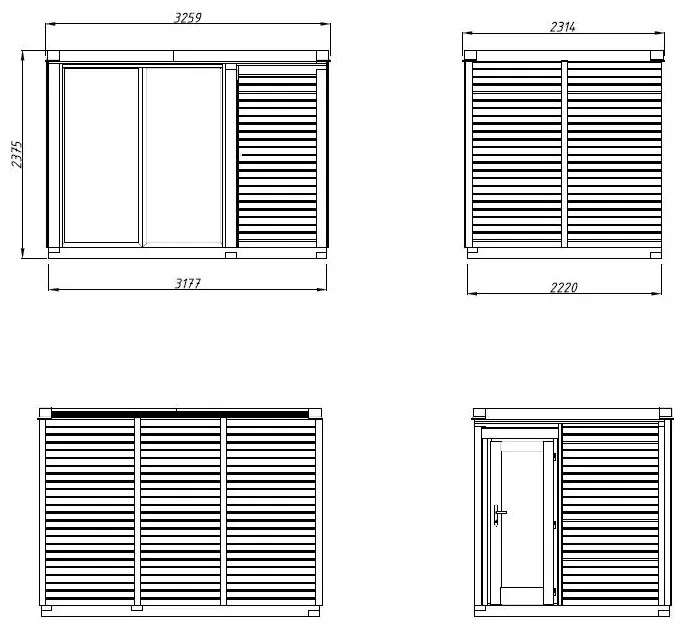 Sauna PALMAKO SARAH 3,8+2,1 m² outdoor