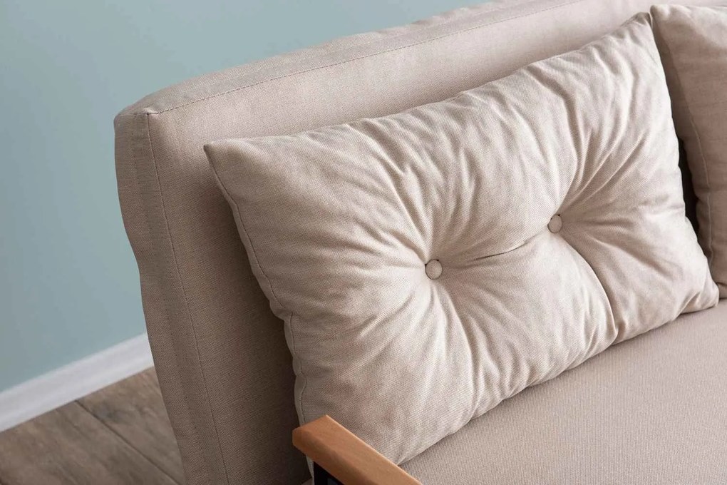 Designová rozkládací sedačka Hilarius III 133 cm krémová
