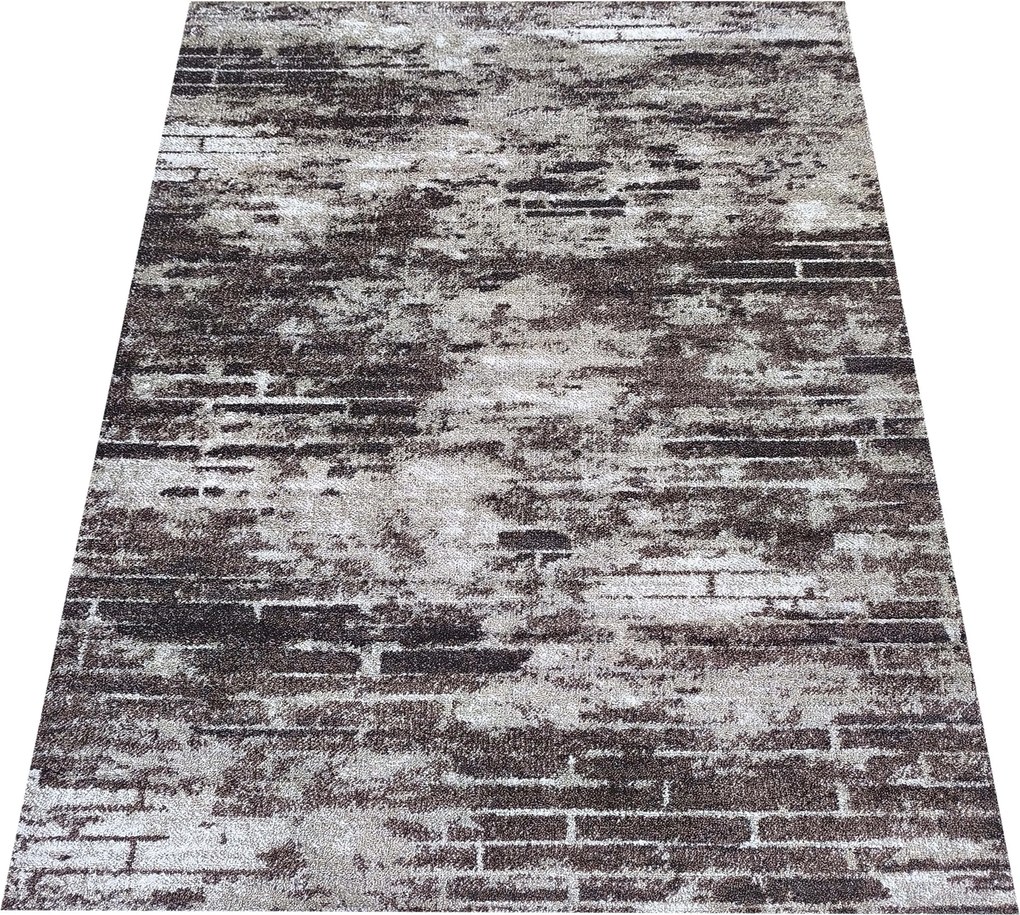 DY Hnědý moderní koberec Panamero 22 Rozměr: 60x100 cm