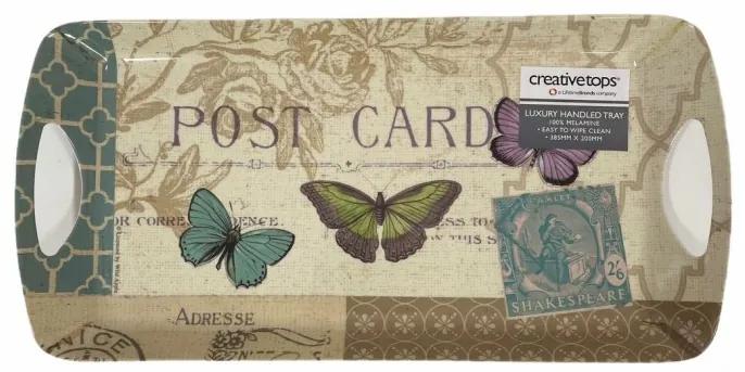 Melaminový tác Postcard butterfly 40x20cm