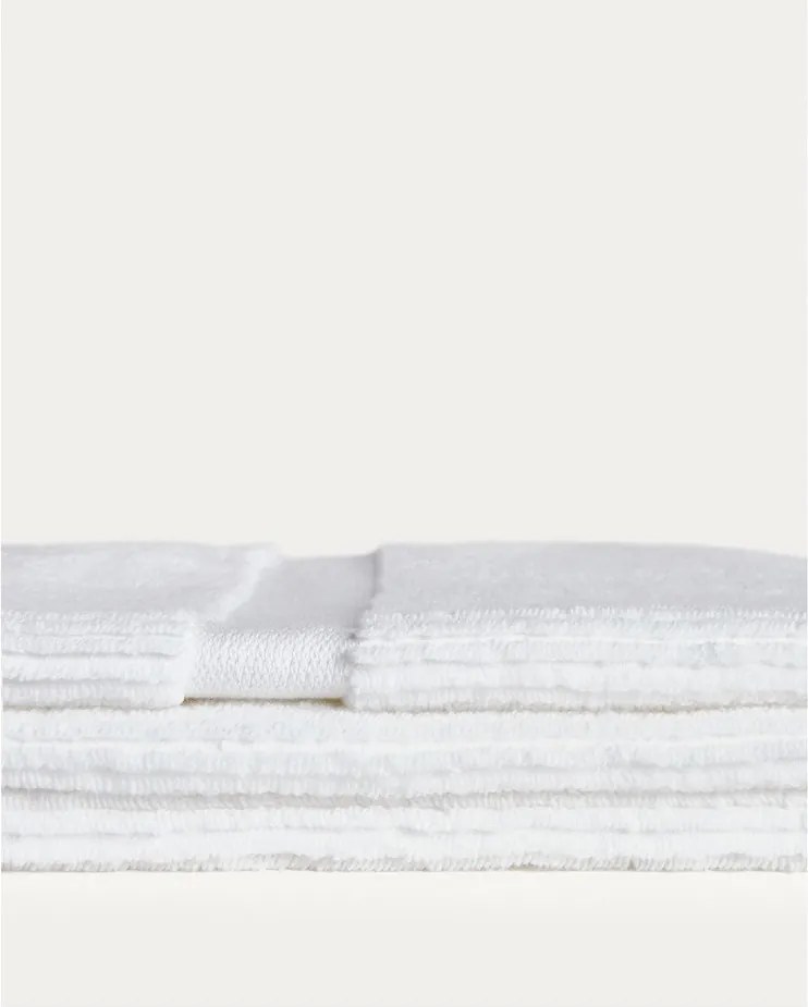 Bílý froté bavlněný ručník 50x90 cm Olvira – Kave Home