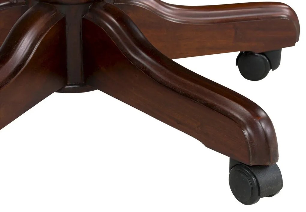 furniture-nabytek.cz - Masivní kancelářské křeslo Camford II z mahagonu, lakované, hnědé