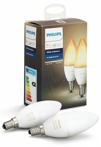 Philips SADA 2x LED Stmívatelná žárovka Philips HUE WHITE AMBIANCE E14/6W/230V P2362