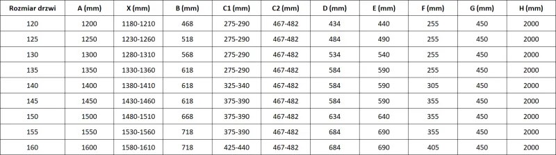 Mexen Mist-H L, 1-křídlé sprchové dveře pravé 160 cm, čiré sklo, měděný matný profil, 8A5L-160-001-65-00-P