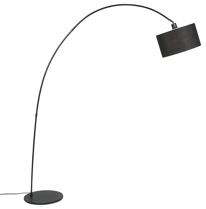 Moderní oblouková lampa černá - Vinossa