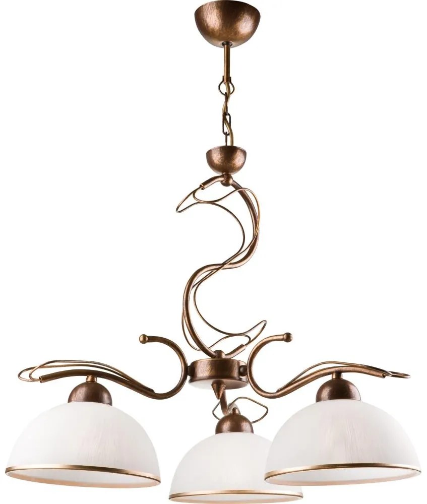 Lamkur Lustr na tyči COBRA 3xE27/60W/230V bronz/patina LM-3.52/BRĄZ