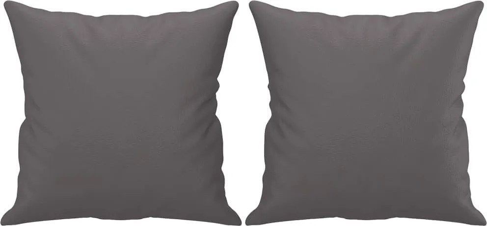 2místná pohovka s polštáři šedá 120 cm umělá kůže 3200927