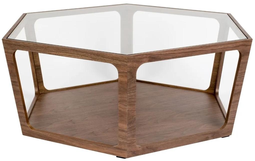 Skleněný konferenční stolek DUTCHBONE Sita 92,5 x 80 cm