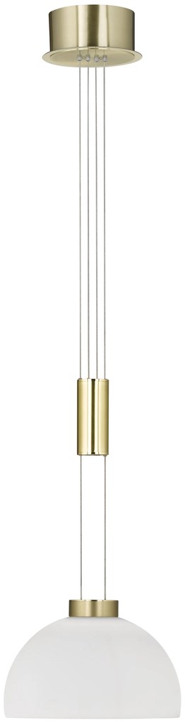 Fisher & Honsel 60192 Avignon, stahovací závěsné svítidlo matná mosaz, LED 9W, 2700K výška 115-170 cm