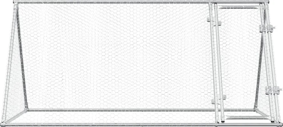 Klec pro kuřata stříbrná 200 x 105 x 91 cm pozinkovaná ocel 172557