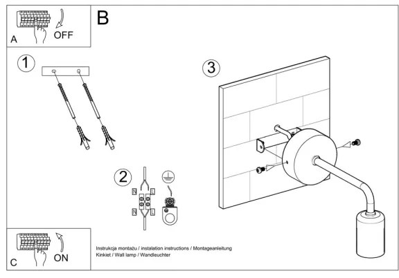Sollux SL.0306 - Nástěnné svítidlo DUOMO 1xE27/60W/230V černá
