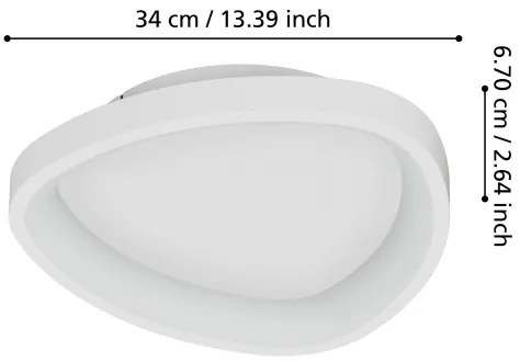 Eglo 901583 - LED Stmívatelné stropní svítidlo LORETELLO LED/12W/230V bílá + DO