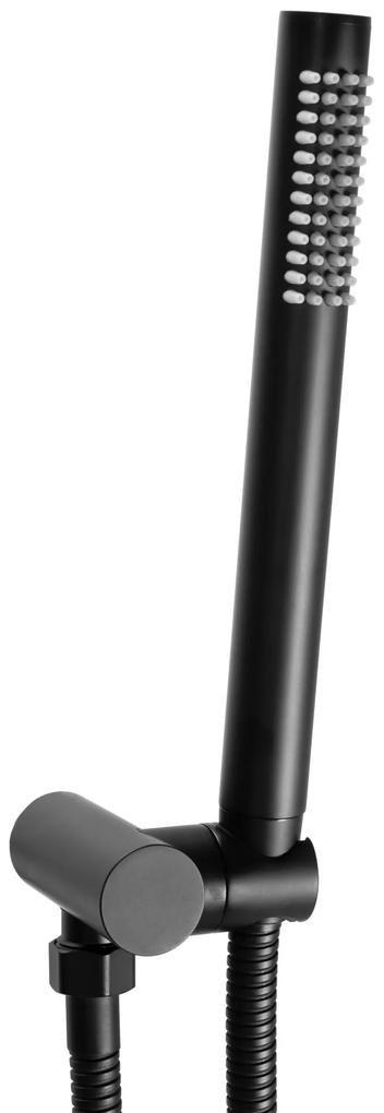 Sprchový komplet REA LUNGO + BOX s termostatickou podomítkovou baterií, černá mat