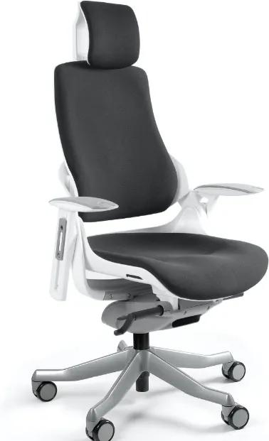 Kancelářská židle Wanda bílý podklad tkanina černá