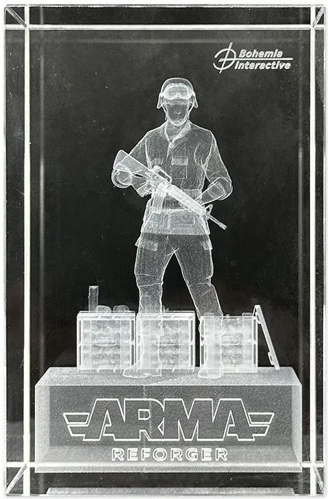 Arma reforger soldier 3d glass model - figurka