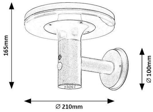 Rabalux 77017 - LED Solární svítidlo se senzorem ALASKA LED/10W/3,7V IP44