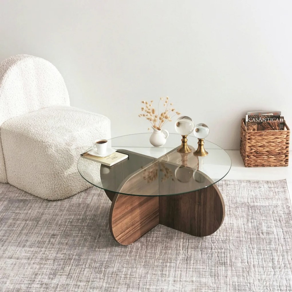 Konferenční stolek Bubble Walnut, ořech