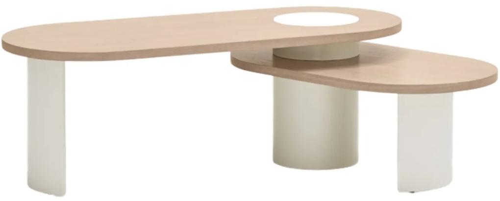 OnaDnes -20% Bílý dřevěný konferenční stolek Teulat Nori 120 x 85 cm