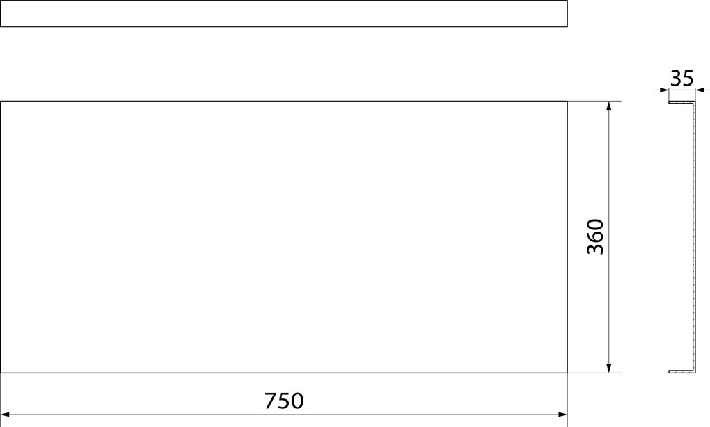 Polysan Deep Plain 89746 panel boční 75 x 36cm