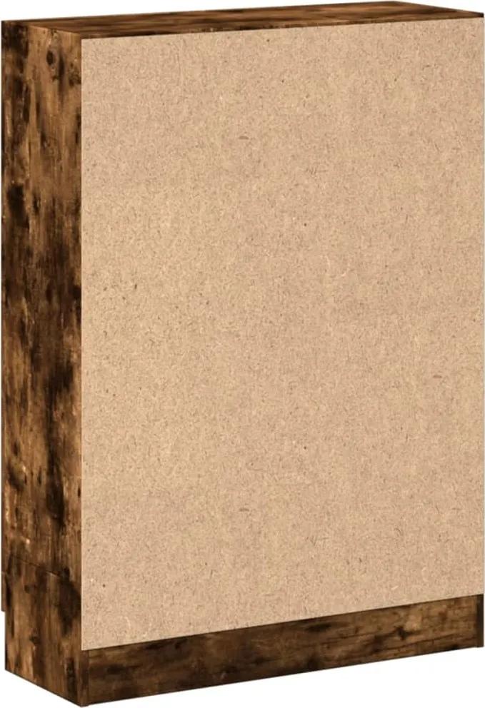 vidaXL Knihovna kouřový dub 82,5 x 30,5 x 115 cm kompozitní dřevo [833786]